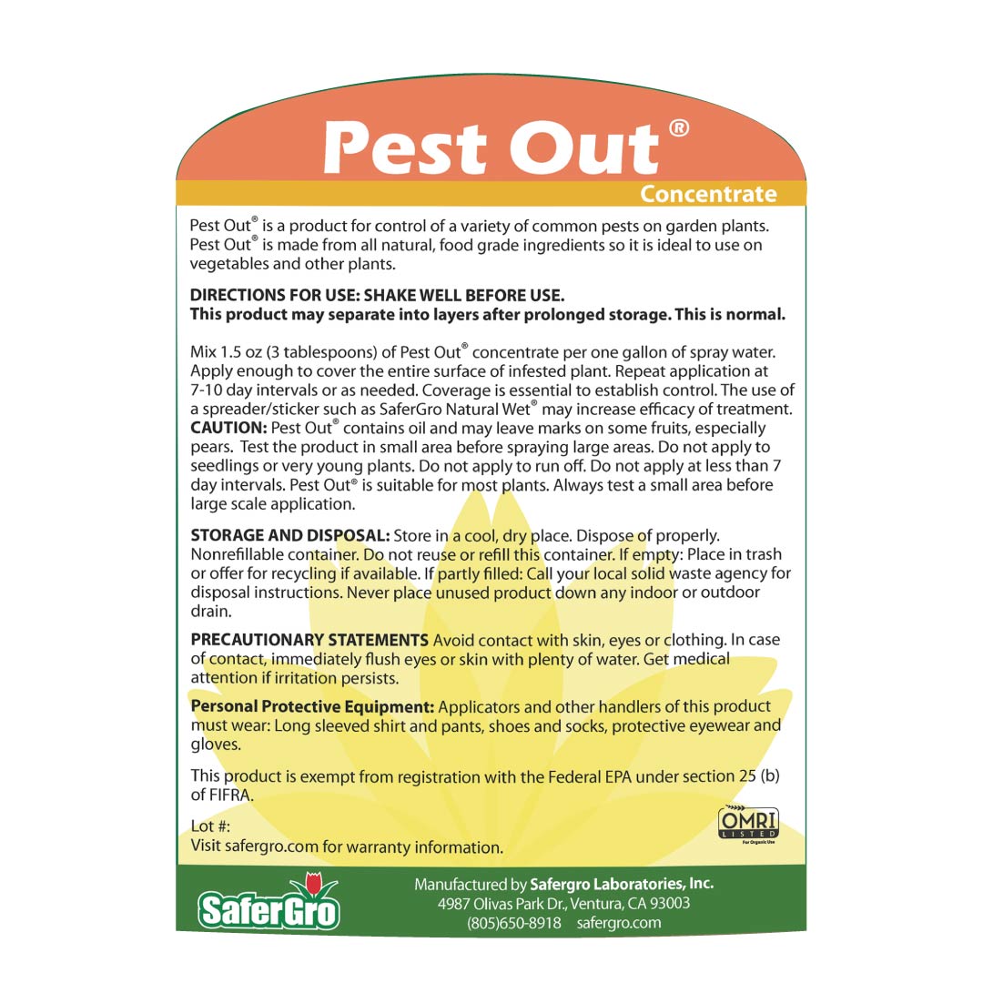 Pest Out® | Natural Miticide and Insecticide